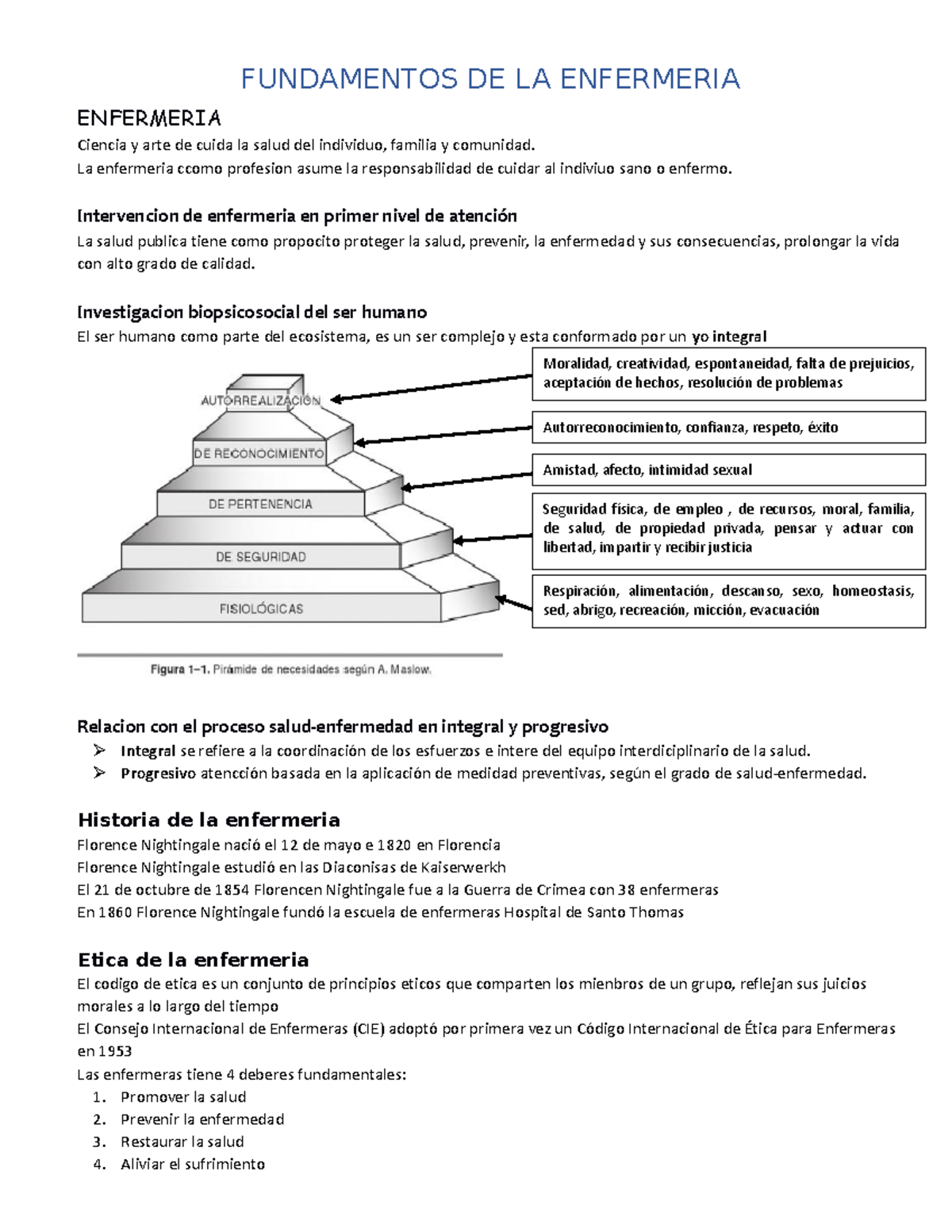 Fundamentos e la Enfermeria - FUNDAMENTOS DE LA ENFERMERIA ENFERMERIA ...