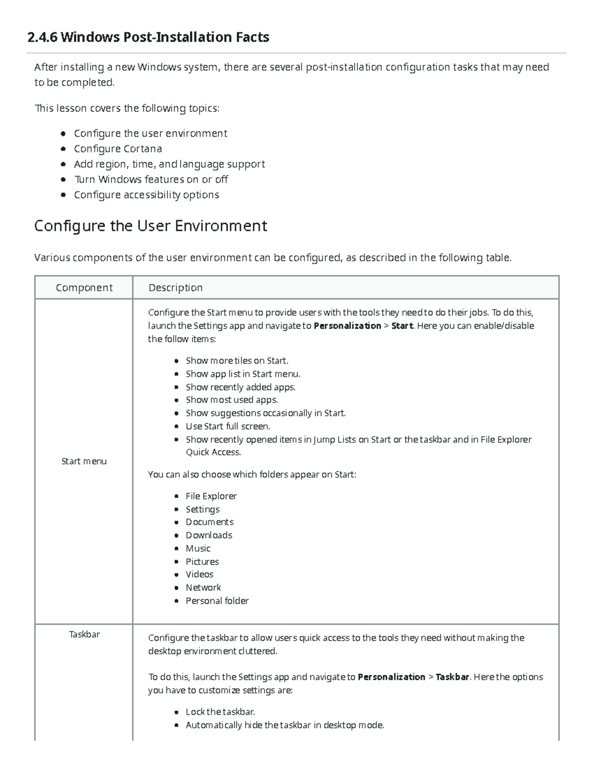 2.4.6 Windows Post-Installation Facts - 2.4 Windows Post-Installation ...