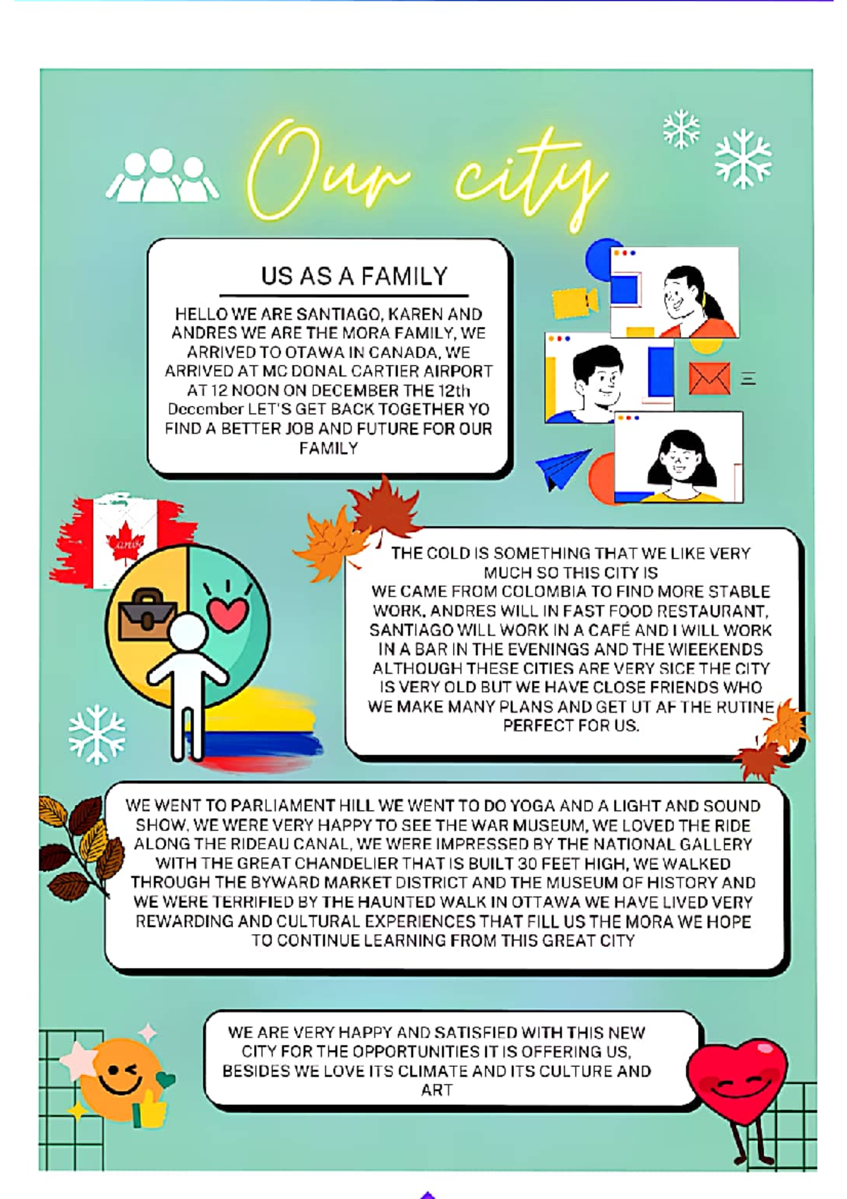 Our city - our new city - Inglès III - Studocu