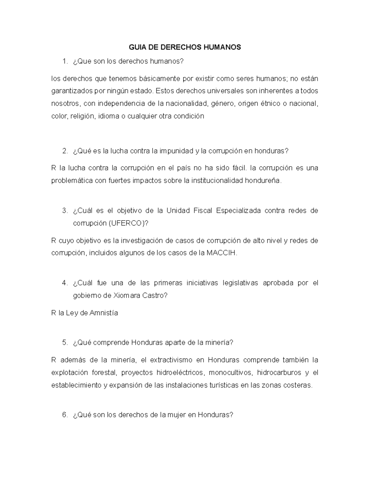GUIA DE Derechos Humanos - GUIA DE DERECHOS HUMANOS ¿Que son los derechos humanos? los derechos ...