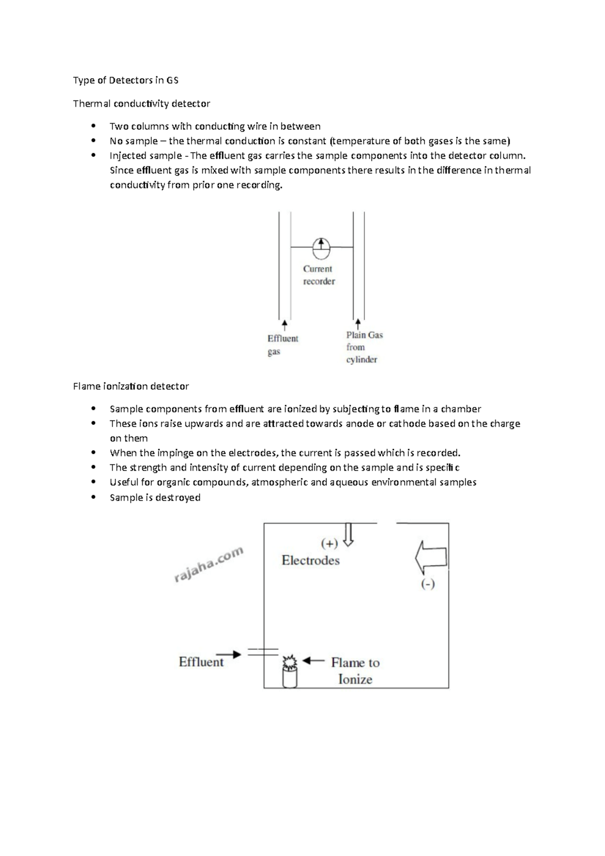 Type of Detectors in GS - Type of Detectors in GS Thermal conductivity ...