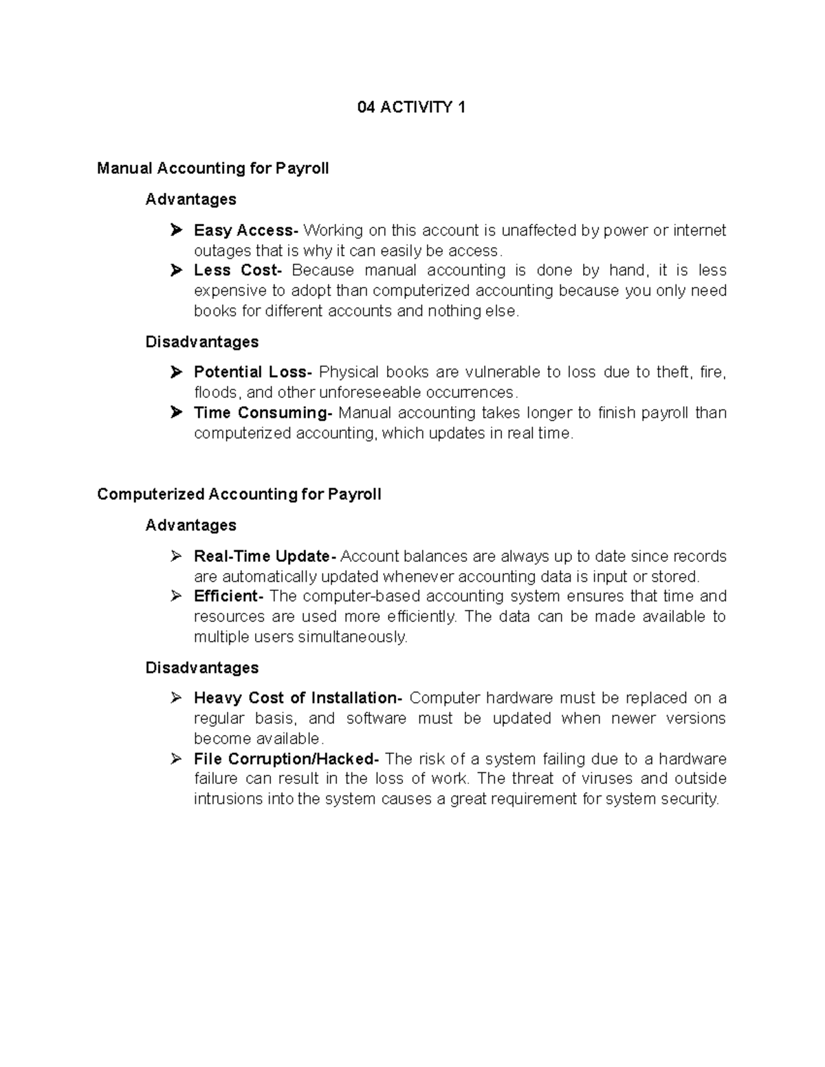 M04 Activity 1 - Accountancy - Studocu