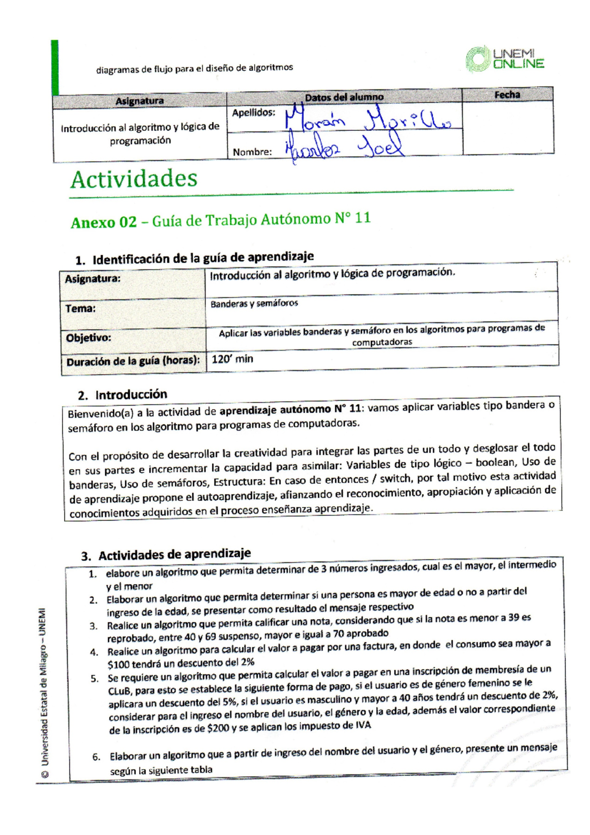 Algoritmo - diagrama de flujo - PSICOLOGIA - Studocu
