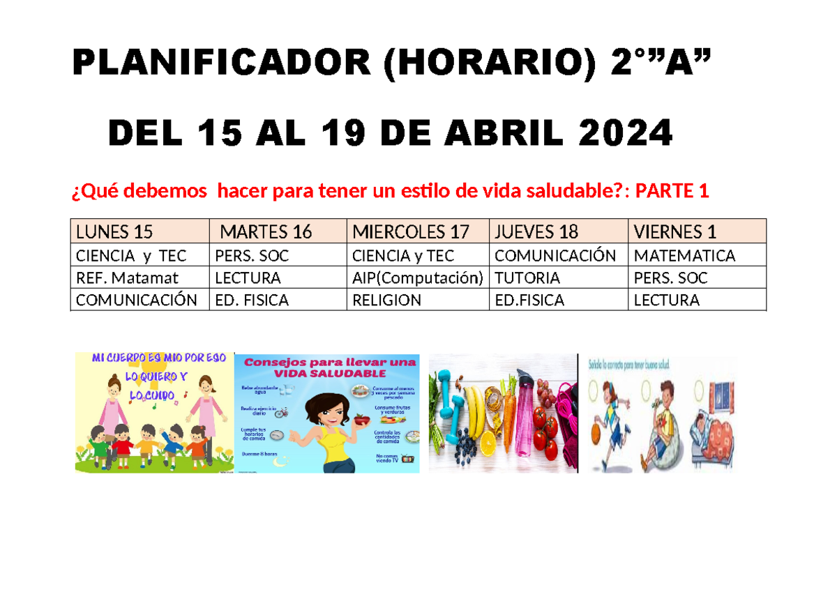 Planificador DEL 15 AAL 19 - Ciencias Sociales - PLANIFICADOR (HORARIO ...