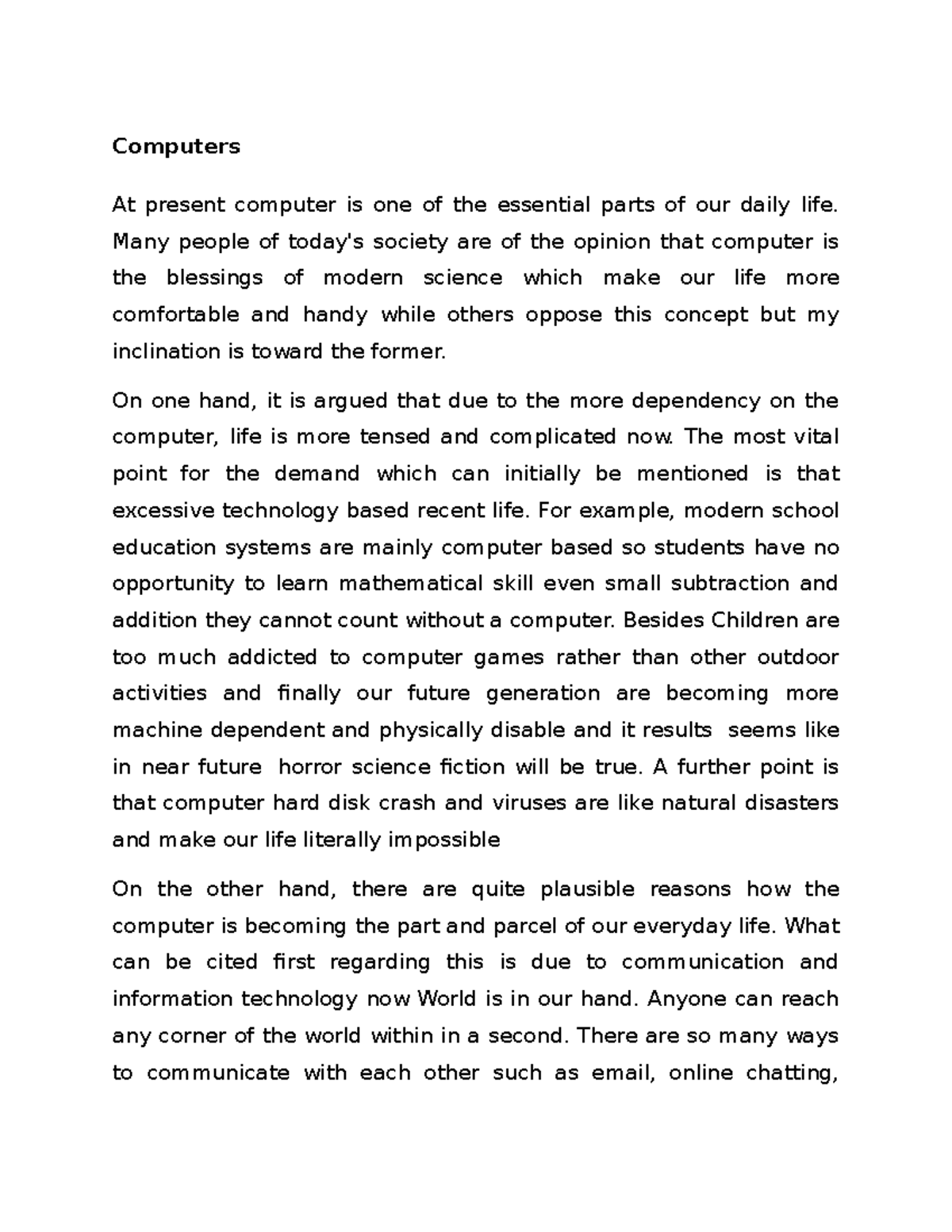 Computers - This is one of my study materials. I hope it can help other ...