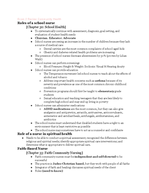 [Solved] example of CJE exam questions - Community Health Nursing (NR ...