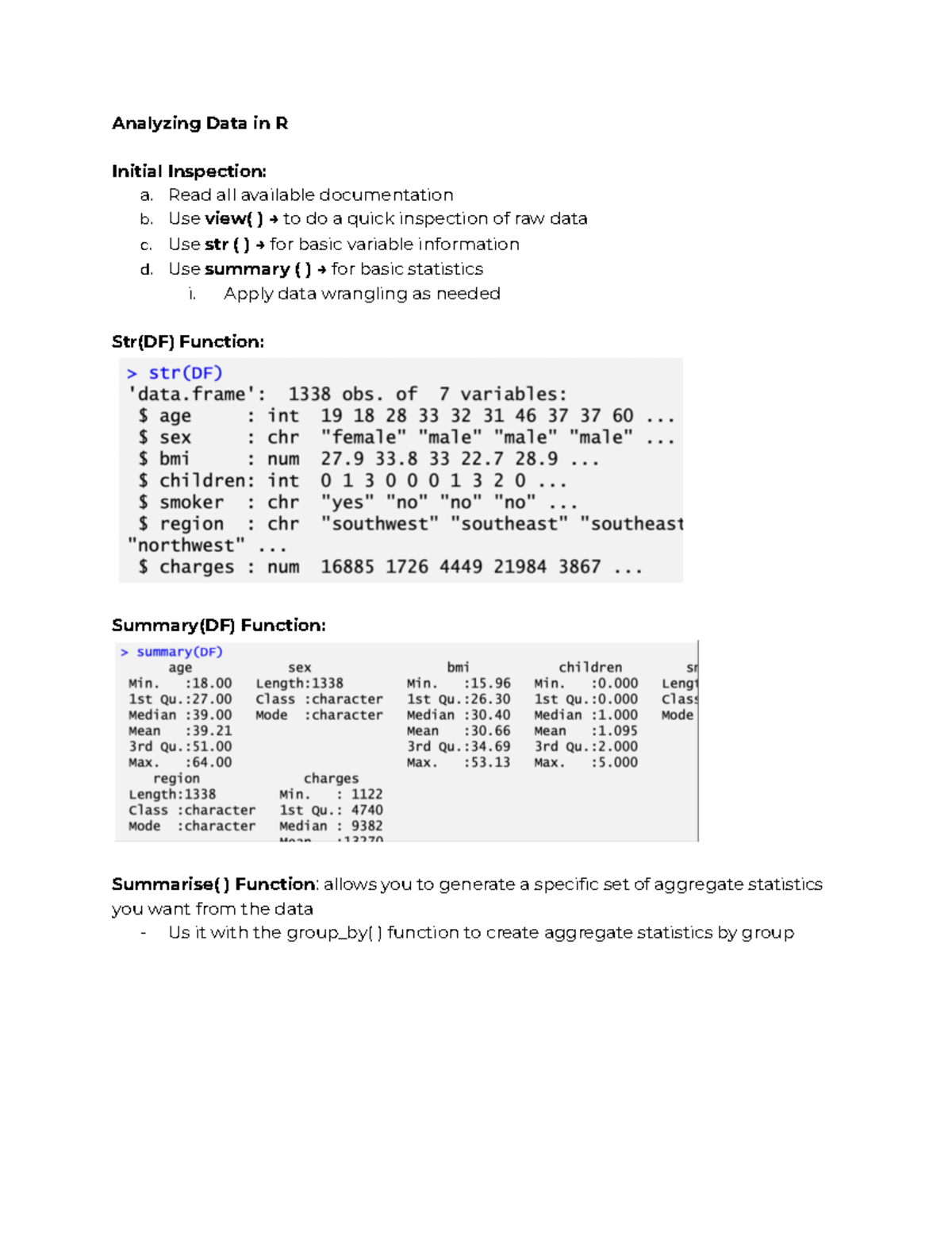 Analyzing Data In R CH 9 Analyzing Data In R Initial Inspection A analyzing-data-in-r-ch-9-analyzing-data-in-r-initial-inspection-a