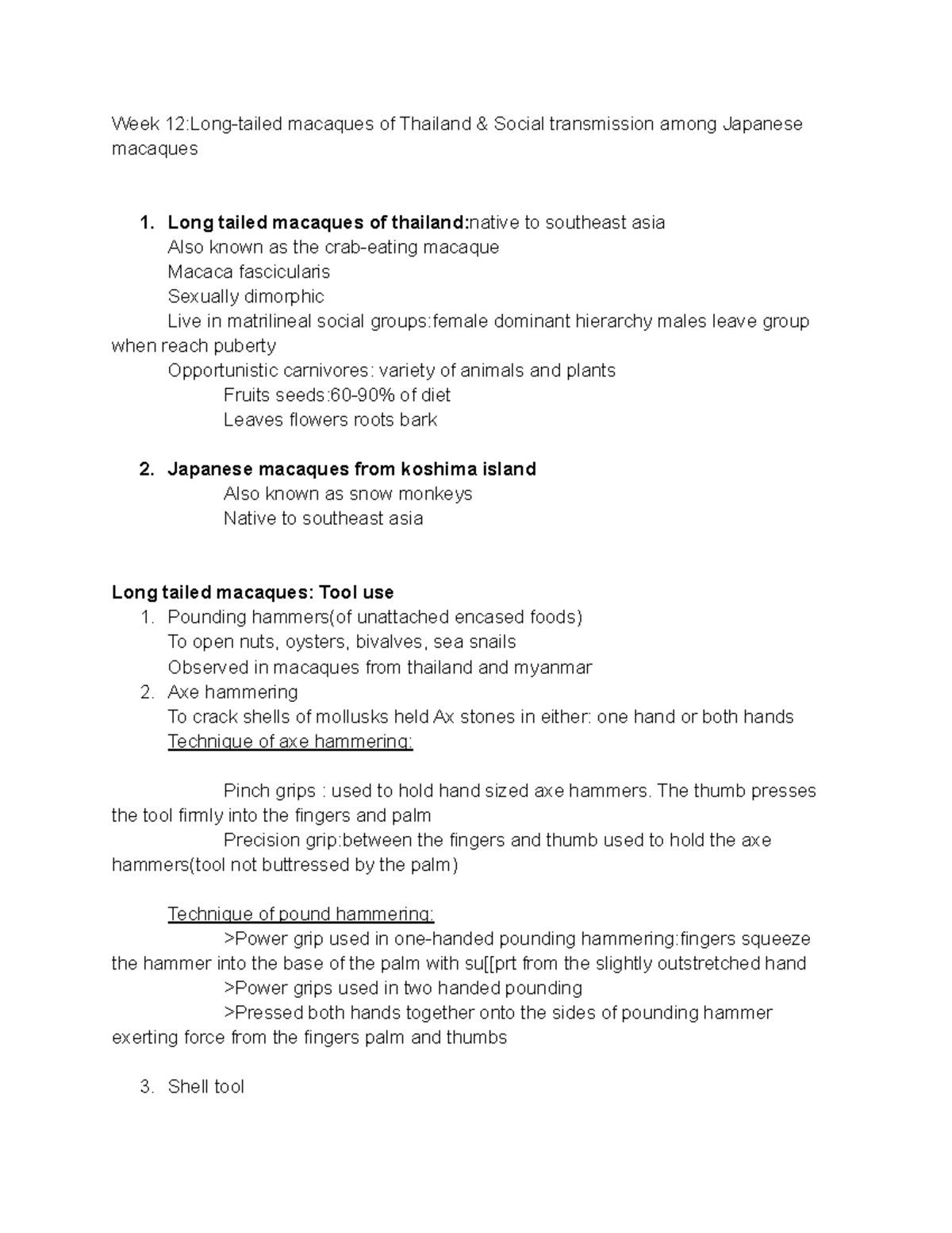 ANT377 part 18 - Spring 2022, Animal Tool Use Class with Sonia Harmand ...