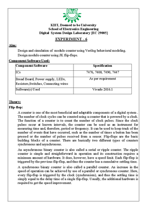 Model Question Bank (Unit-1) - Digital Systems Design Model Question ...