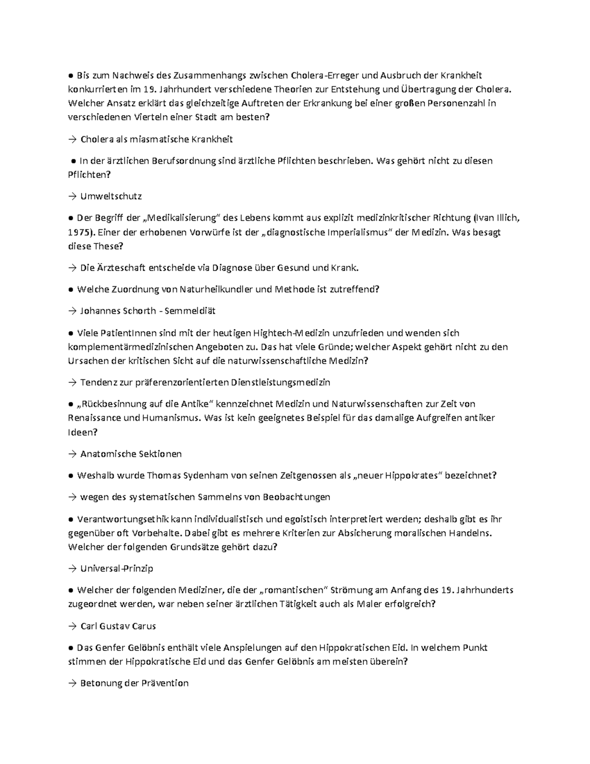 Lösungen GTE - Lösung Altfragen Medizin Riha 2021 - Bis zum Nachweis ...