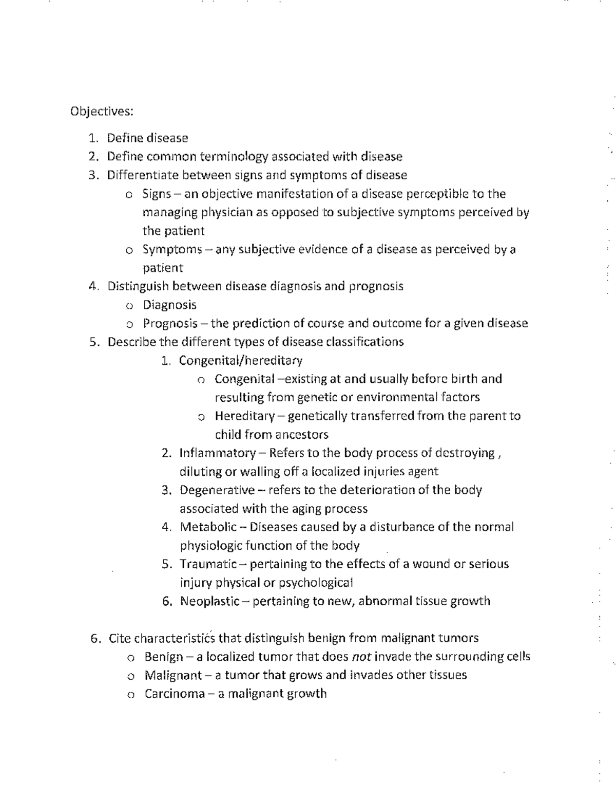 Pathology Unit 1 - Powerpoints and notes - XRAY 2470 - Studocu