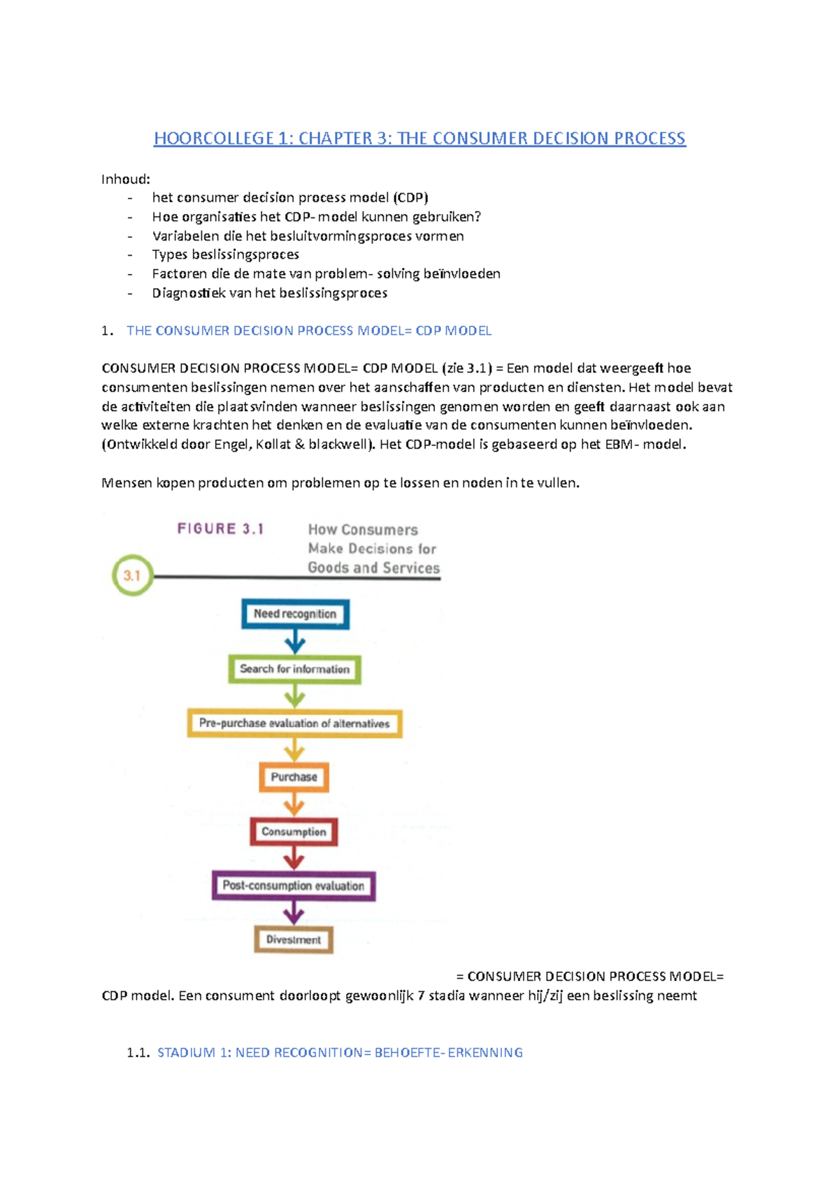 Consumenten chapter 3 Blackwell - HOORCOLLEGE 1: CHAPTER 3: THE ...