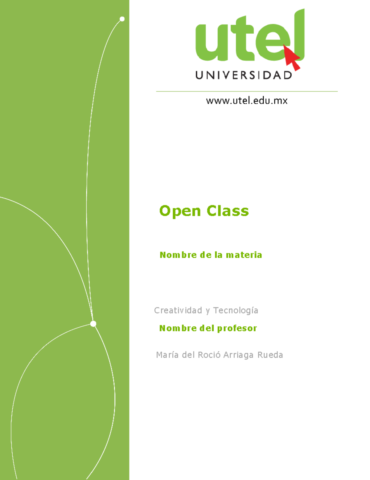 Open class nivelación cienciaytecnologia - Open Class Nombre de la ...