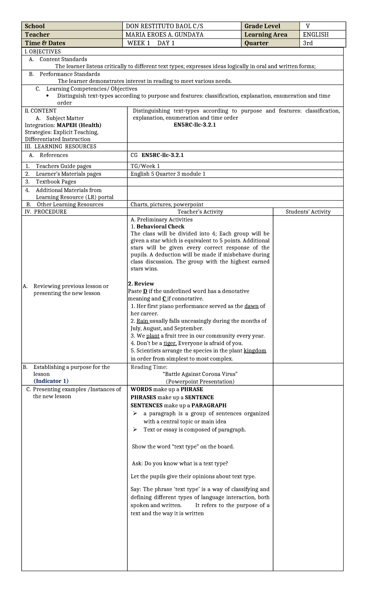 Demo-2021 - Distinguishing text-types according to purpose and features ...