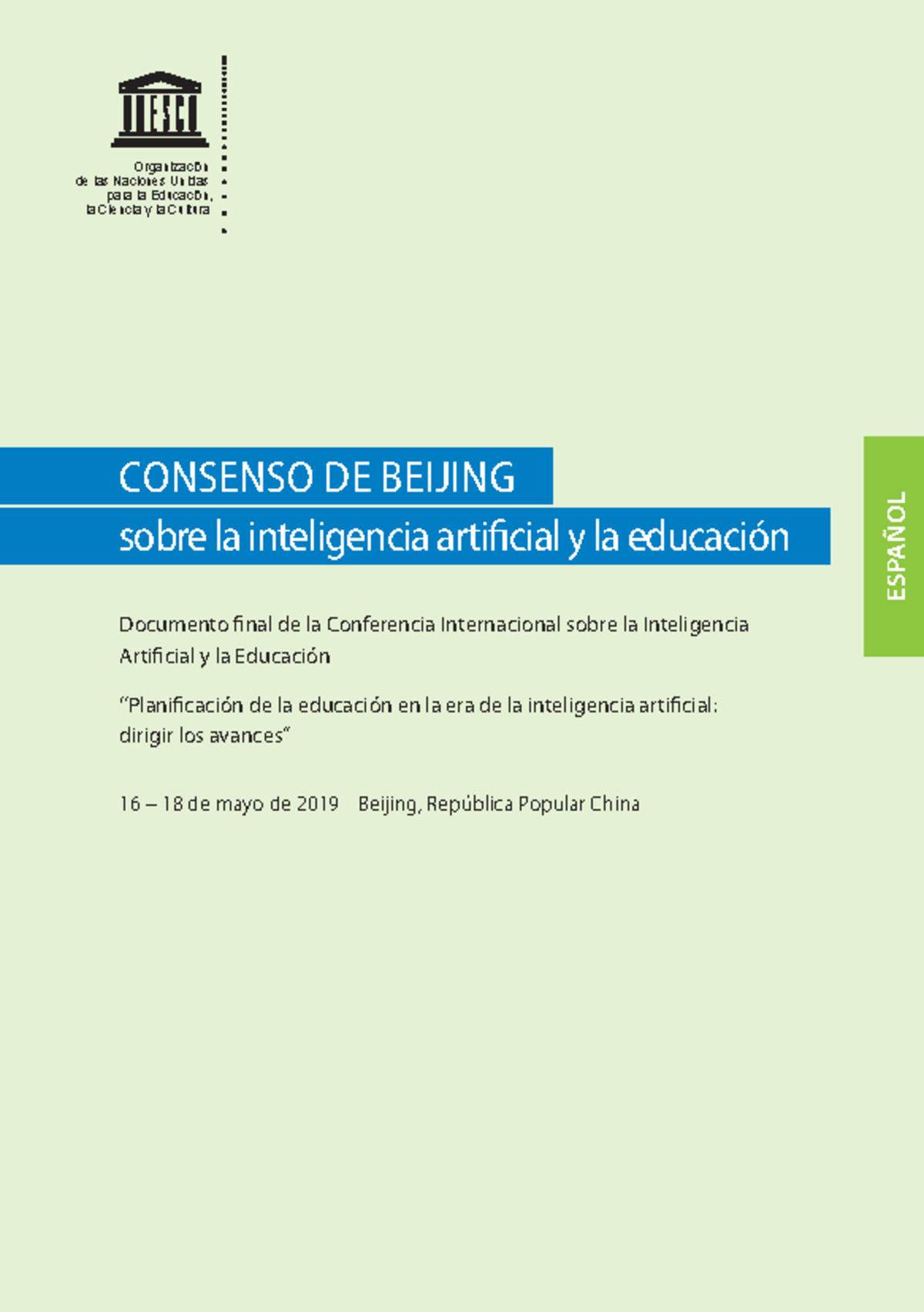 Consenso de Beijing - IA - Organización de las Naciones Unidaspara la ...