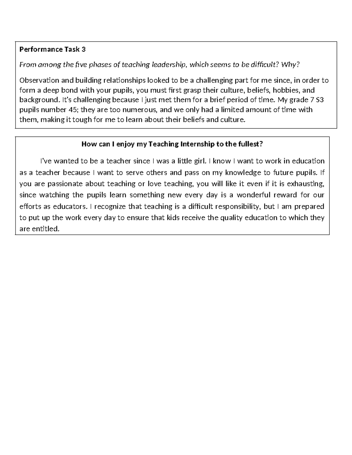 Internship 2 - Performance Task 3 From among the five phases of ...