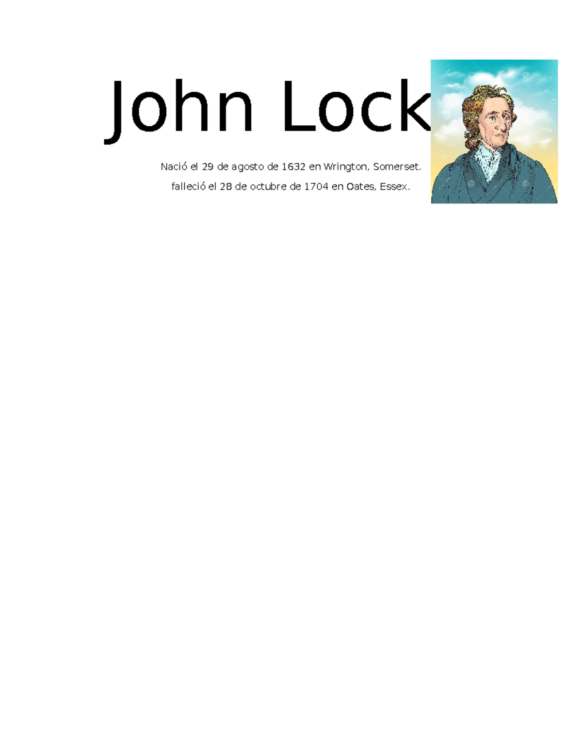 Bibiografia Paloma - espero y funcione - John Locke Nació el 29 de ...