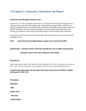Copy of 3.05 Molecular Structure - 3 - Molecular Structure Lab Report ...