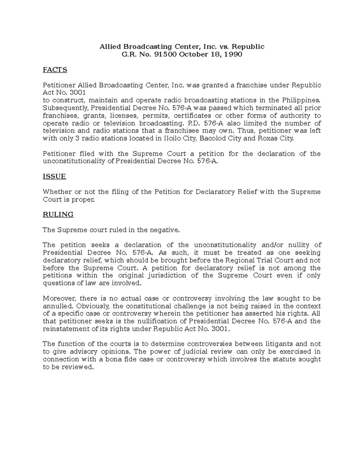 10 - Allied Broadcasting Center, Inc. vs. Republic - Allied ...