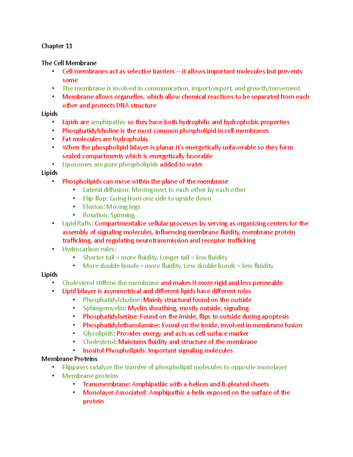 Chapter 11 - This is helpful question and answer from cell bio class ...