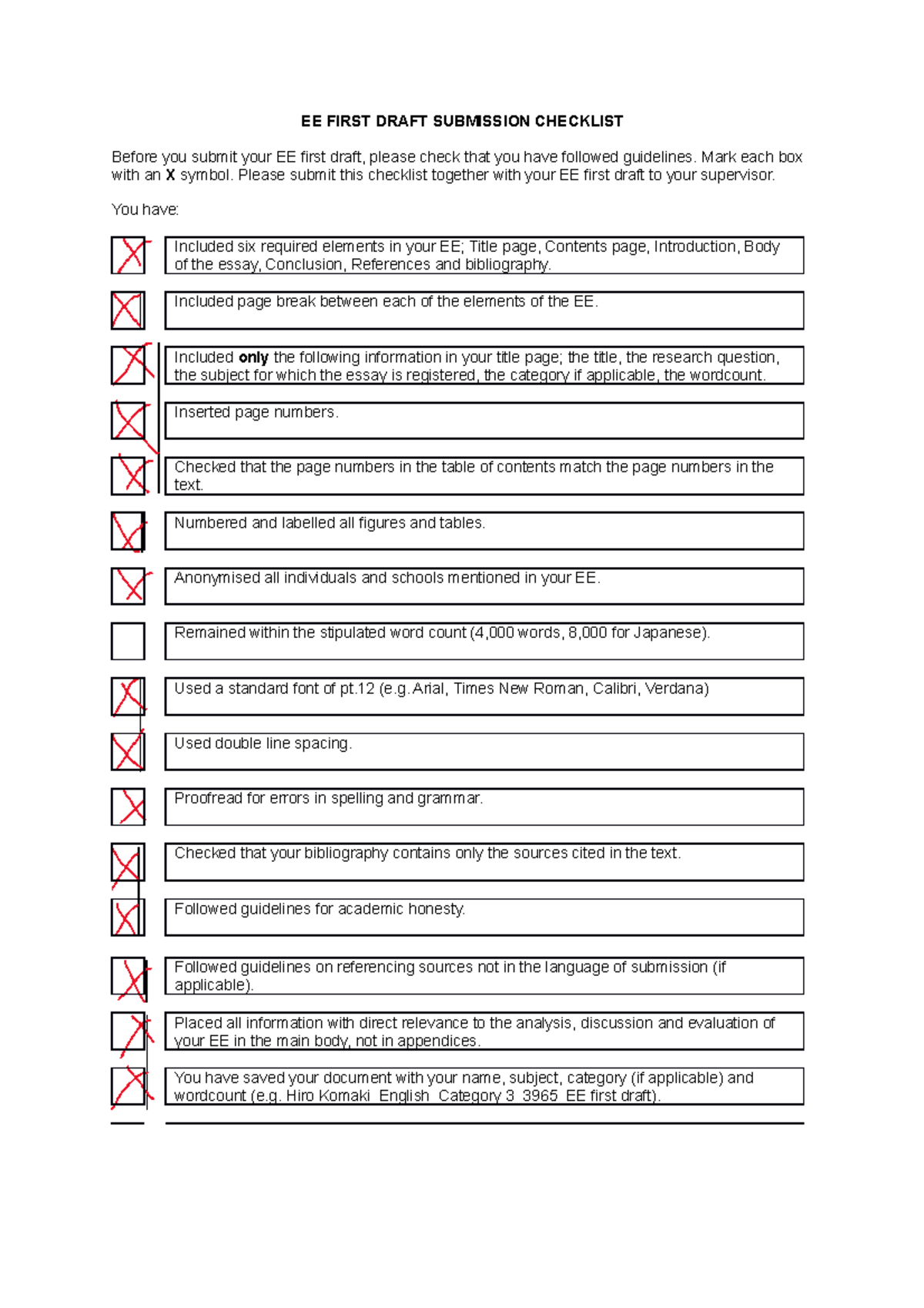 EE First Draft Submission Checklist - EE FIRST DRAFT SUBMISSION ...