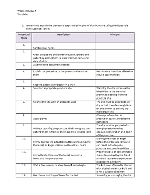 Clinical Procedures - Template Matching: Key Terms Descriptions ...