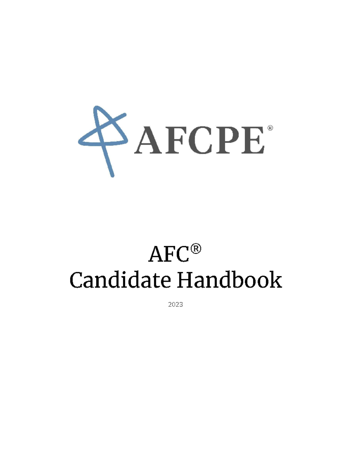 Afcpe-Candidate-Handbook - AFC ® Candidate Handbook 2023 Contents - Studocu