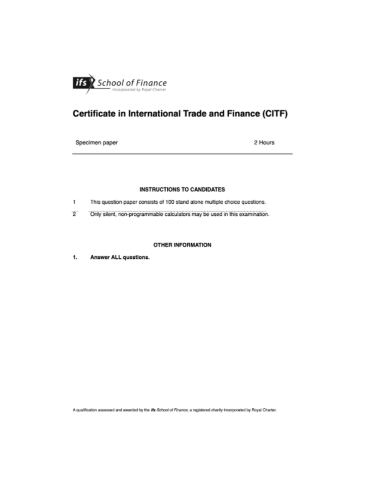 CITF - Practice Test - Engineering Management - Studocu