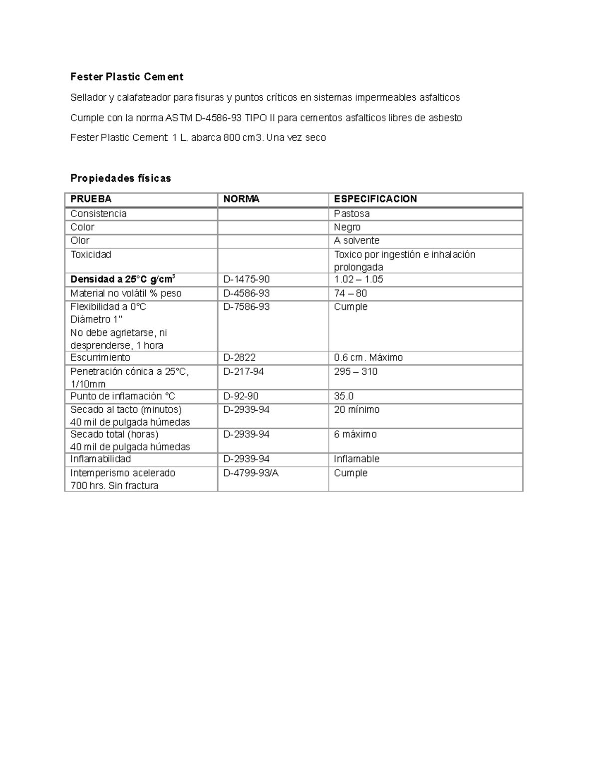 Fester Plastic Cement - Fester Plastic Cement Sellador y calafateador ...