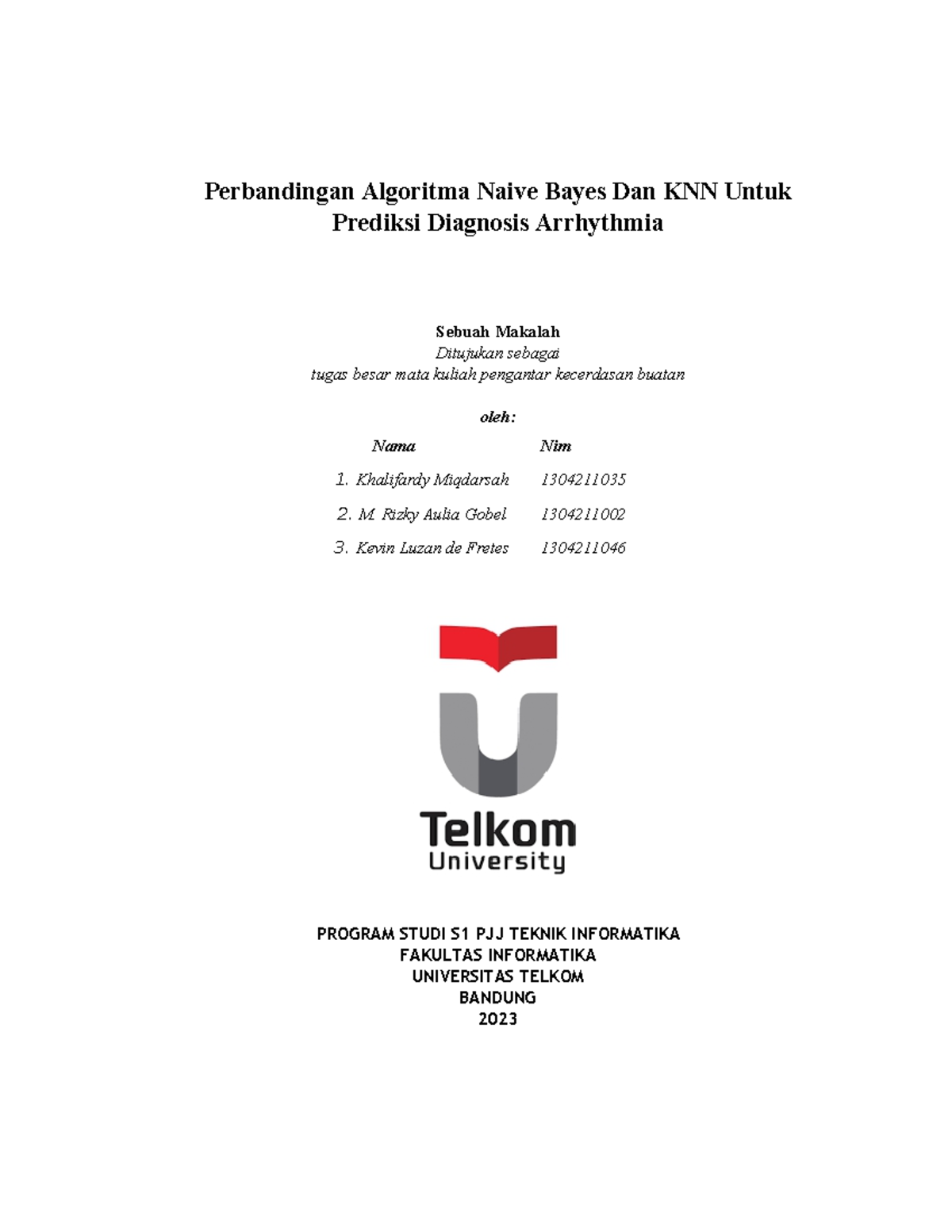 Makalah Tugas besar Revisi khalifardy miqdarsah 1304211035 ...