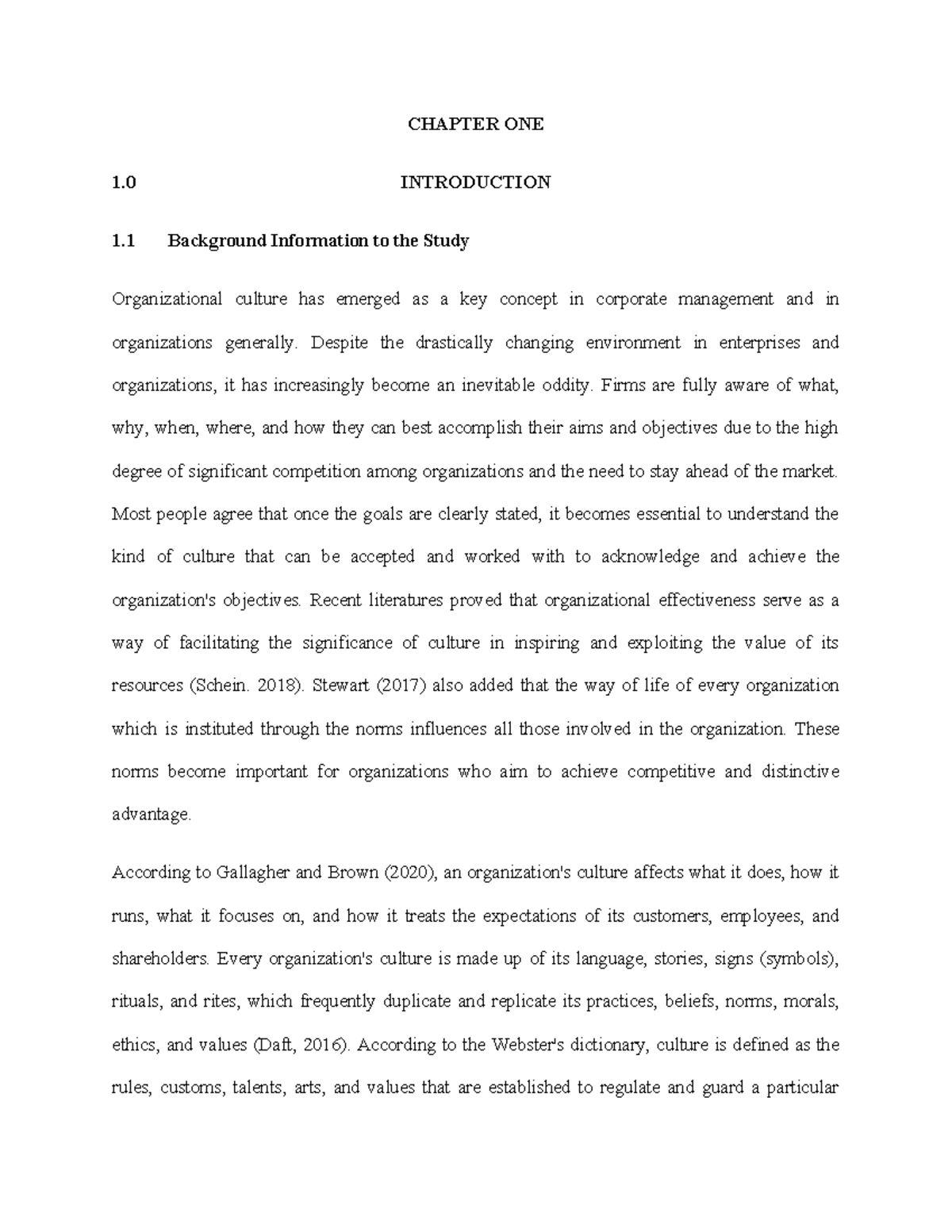 Chapter ONE tobi - note - CHAPTER ONE 1 INTRODUCTION 1 Background Information to the Study - Studocu