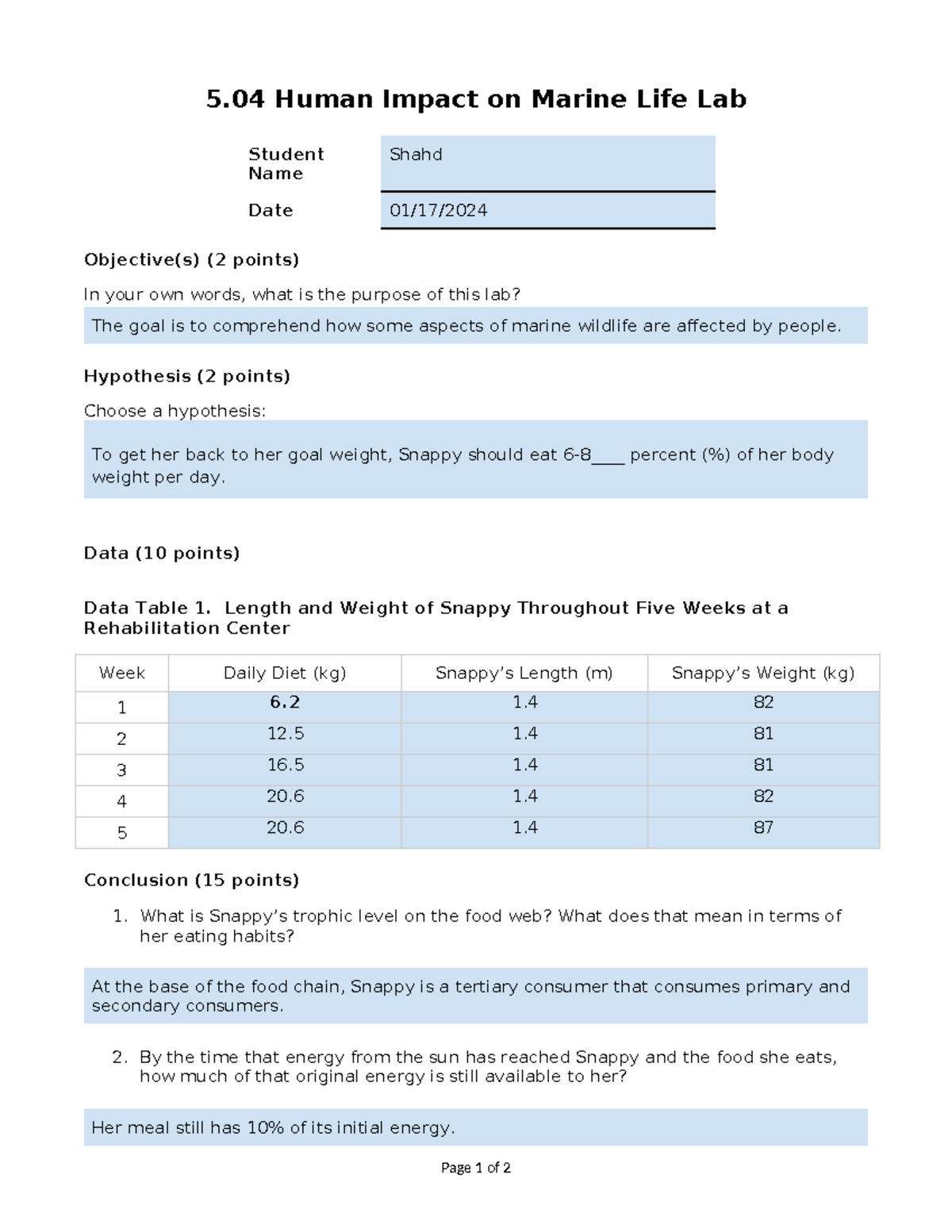 Copy of 5.04 Lab Report Template Rev 2022 - 5 Human Impact on Marine ...