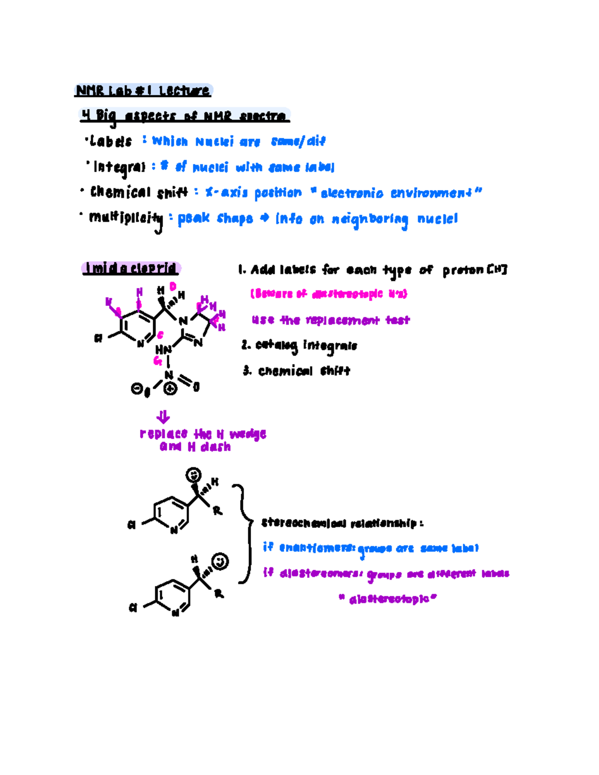 Lecture 1 Notes - NMR - NMR lab I lecture 4 Big aspects of NMR spectra ...