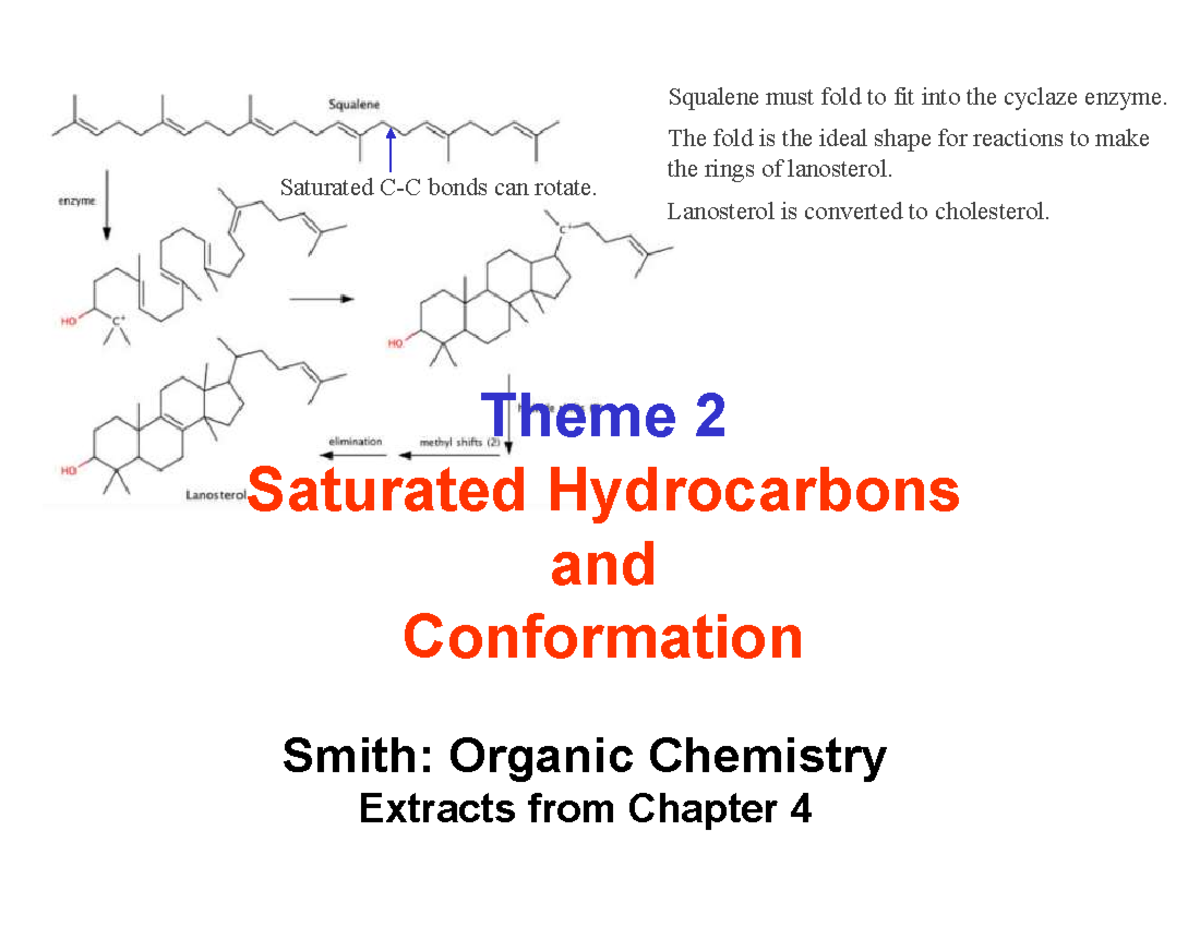 Theme 2 - Theme 2 Saturated Hydrocarbons and Conformation Smith ...