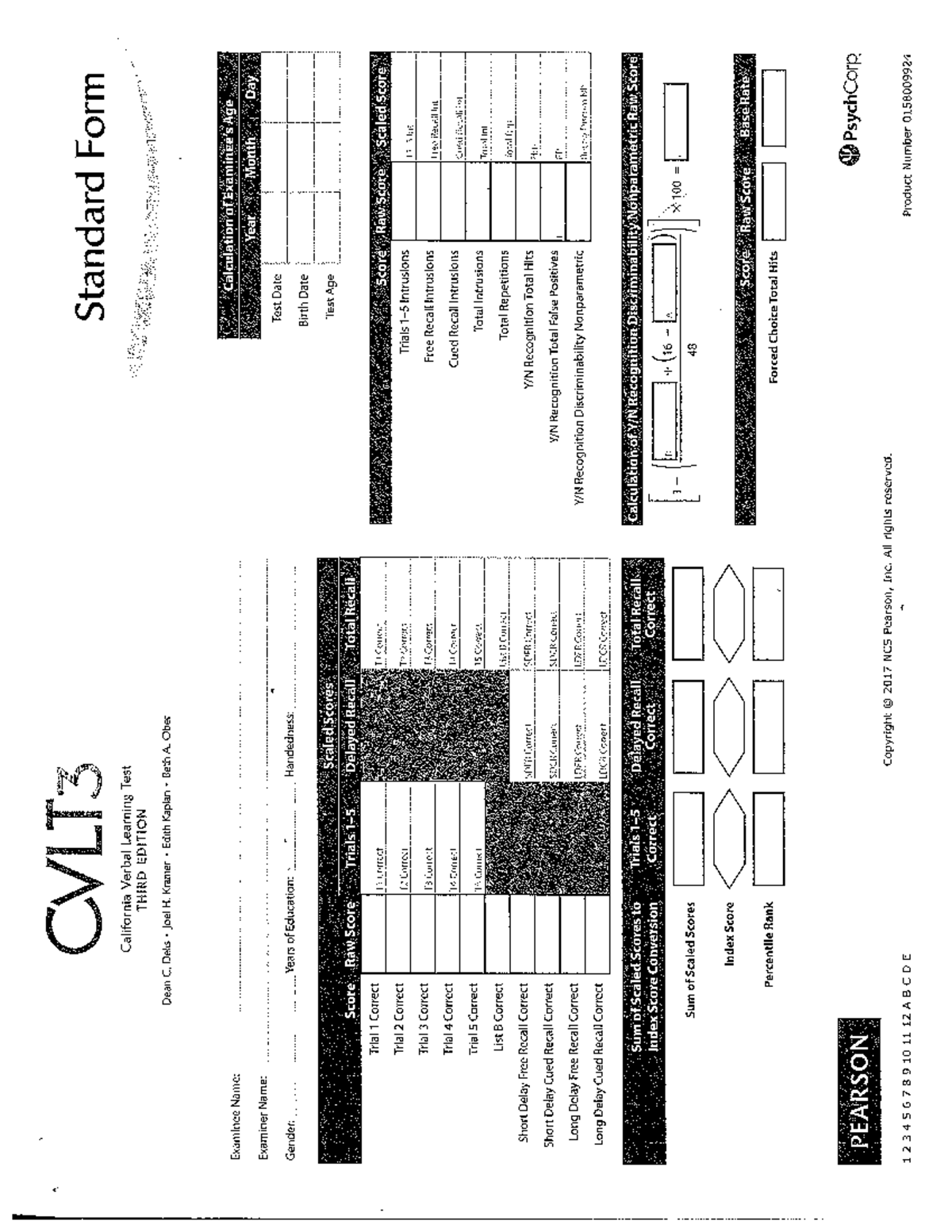 CVLT-III - Cheat Sheet for CVLT-3 - Joquinn Janpold ...
