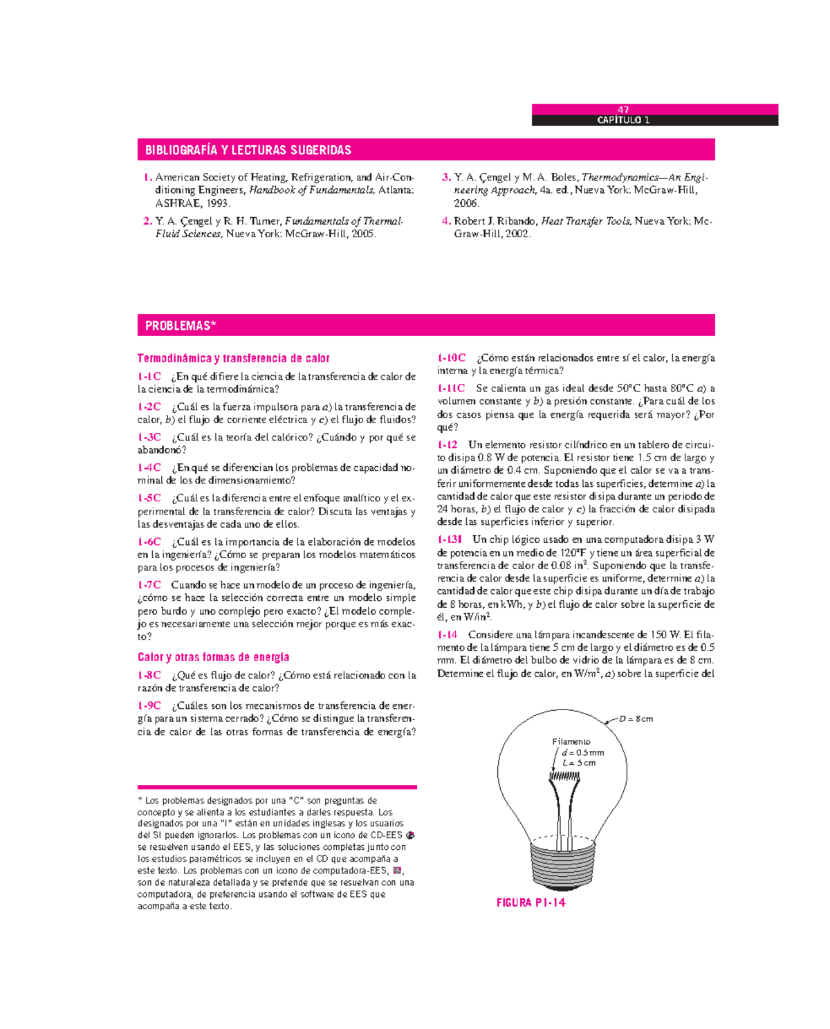 Transferencia de calor y masa yunus cengel - CAPÍTULO 1 BIBLIOGRAFÍA Y LECTURAS SUGERIDAS ...