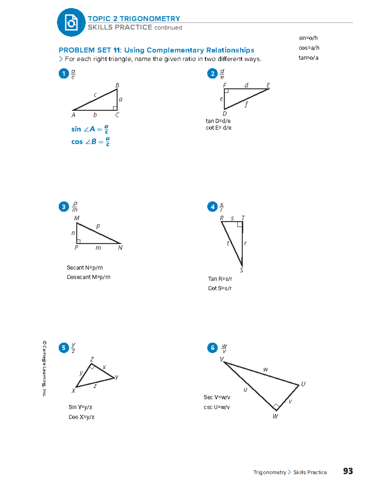 hello wdawd awdawd - © Carnegie Learning, Inc. SKILLS PRACTICE ...