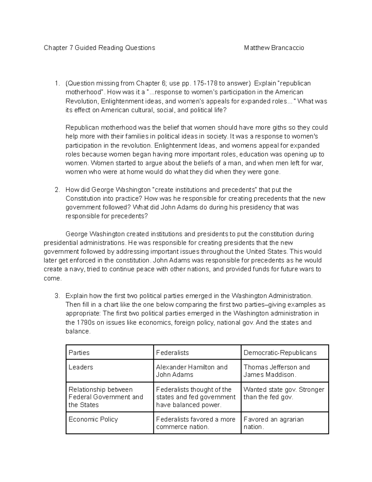 Chapter 7 Guided Reading Questions - Chapter 7 Guided Reading Questions ...