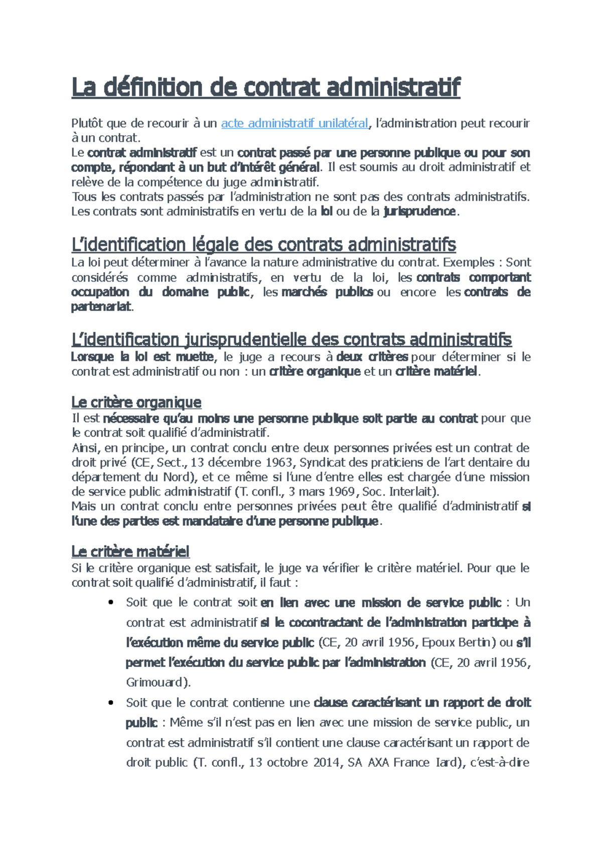La définition de contrat administratif - La définition de contrat ...