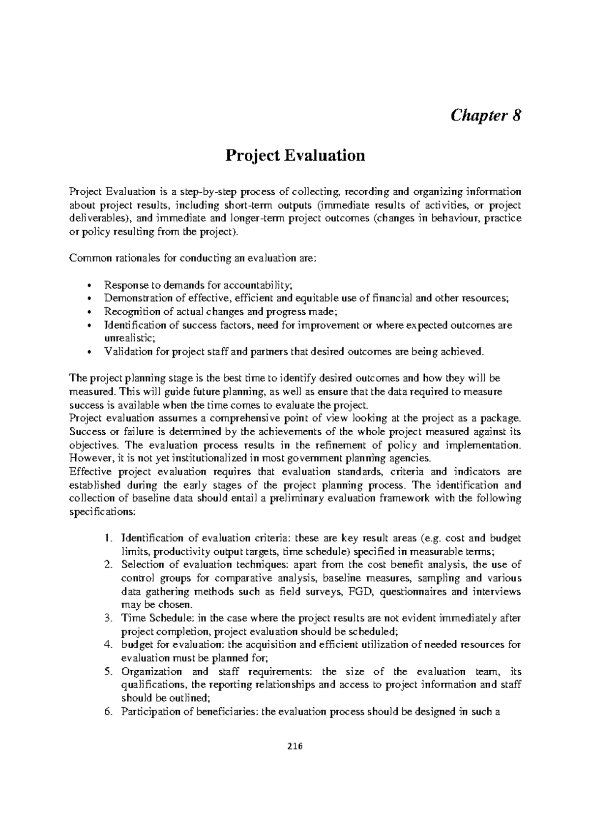 Unit -3,4 &5 - Chapter 8 Project Evaluation Project Evaluation is a ...