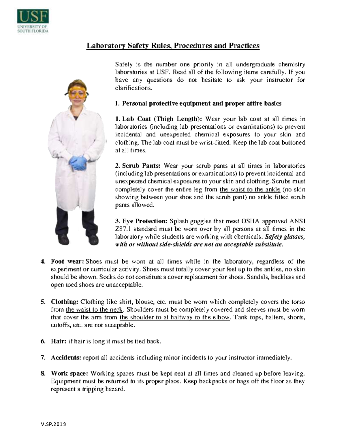 Laboratory+Safety+Rules+and+safety+agreement+V - V. Laboratory Safety ...