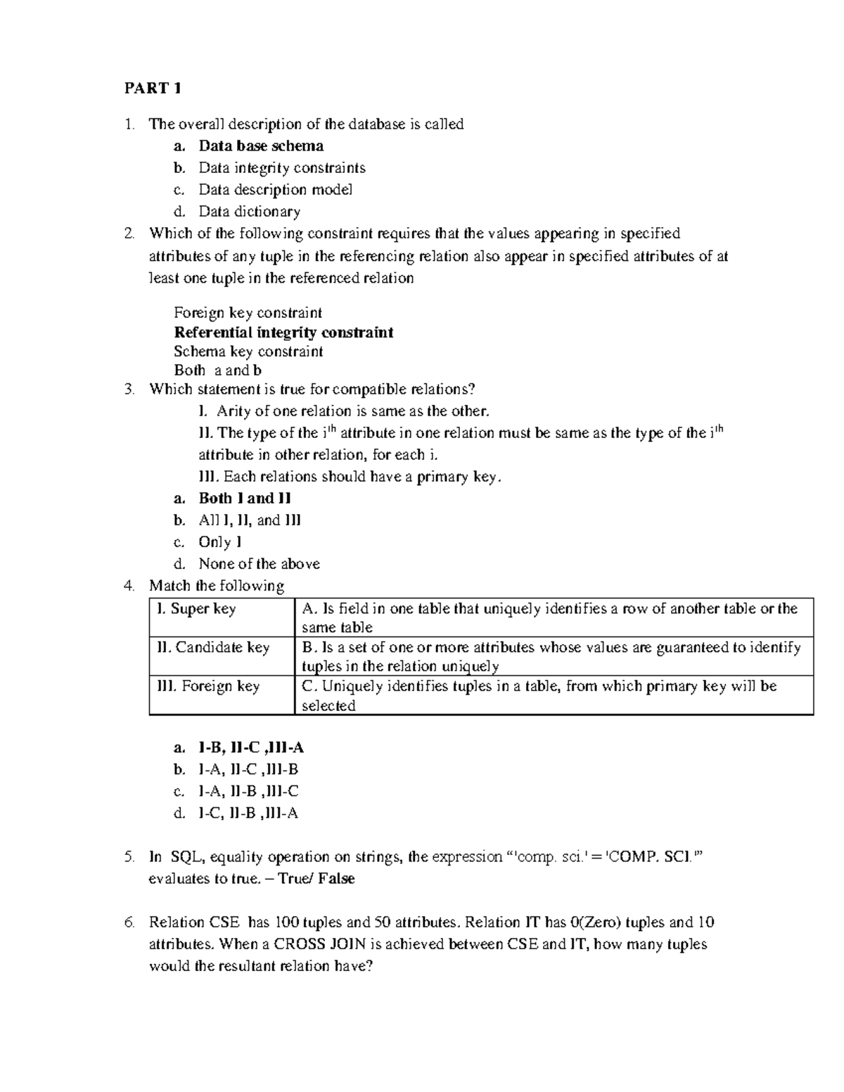 Mid SEM Answers 2021 - Dbms midsem pptsssssssssssssssssDbms midsem pptsssssssssssssssssDbms ...