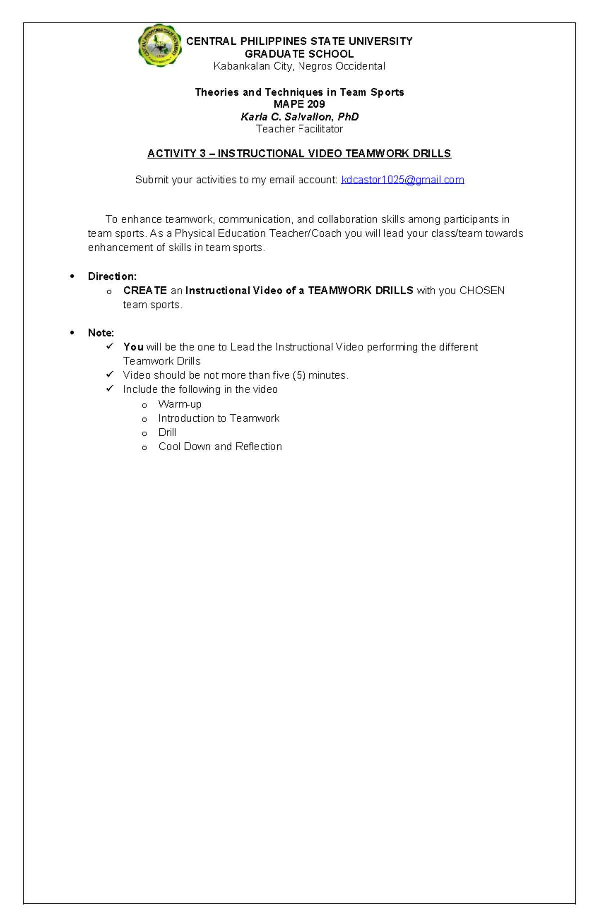 Activity 3 MAPE 209 compressed - CENTRAL PHILIPPINES STATE UNIVERSITY ...