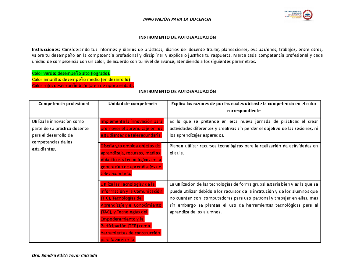 Formato Colorama (PLAN DE Estudios 2018 ) - INSTRUMENTO DE ...