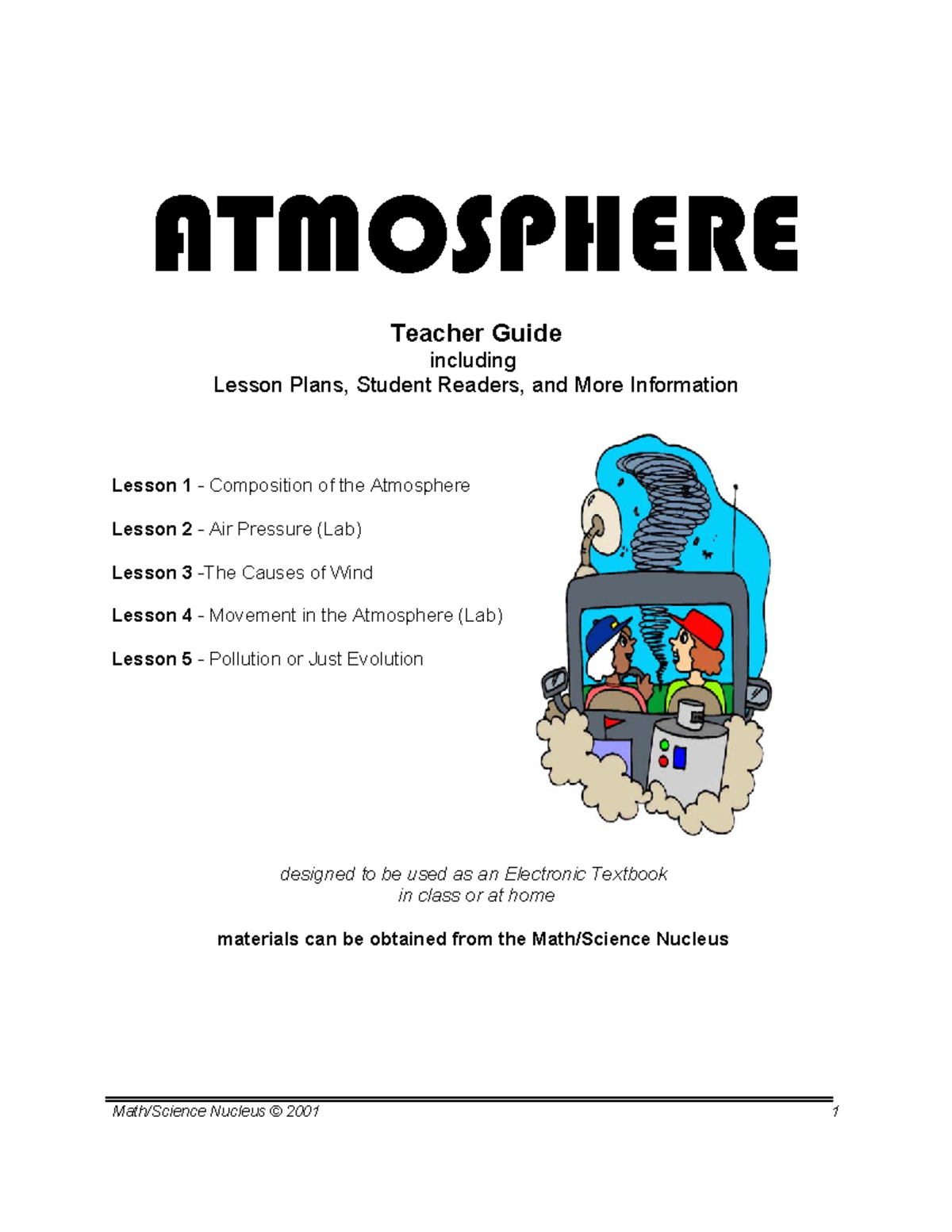layers of the atmosphere - ATMOSPHERE Teacher Guide including Lesson ...
