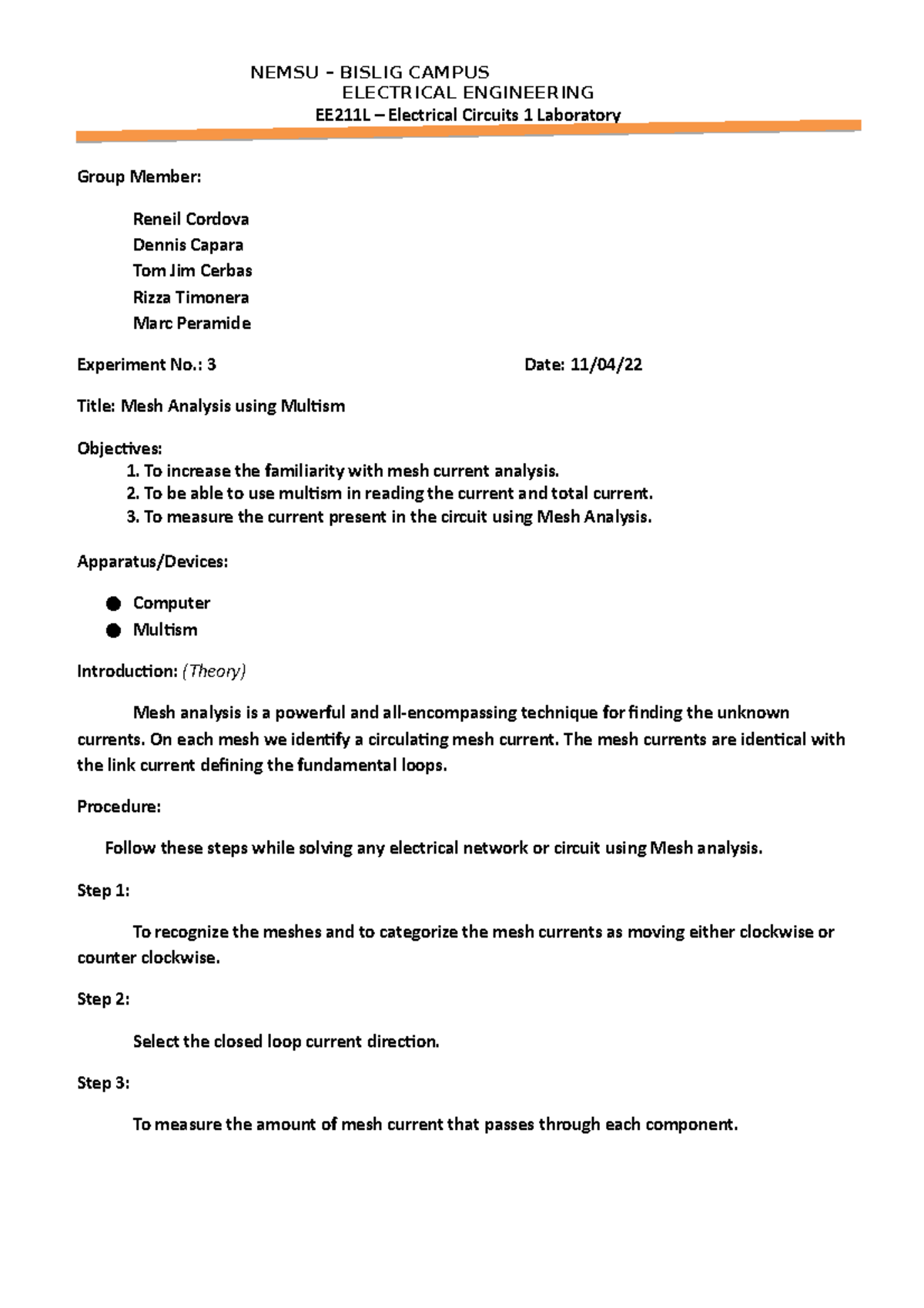 Peramide-ACT-3 - Ndnd - NEMSU – BISLIG CAMPUSELECTRICAL ENGINEERING ...