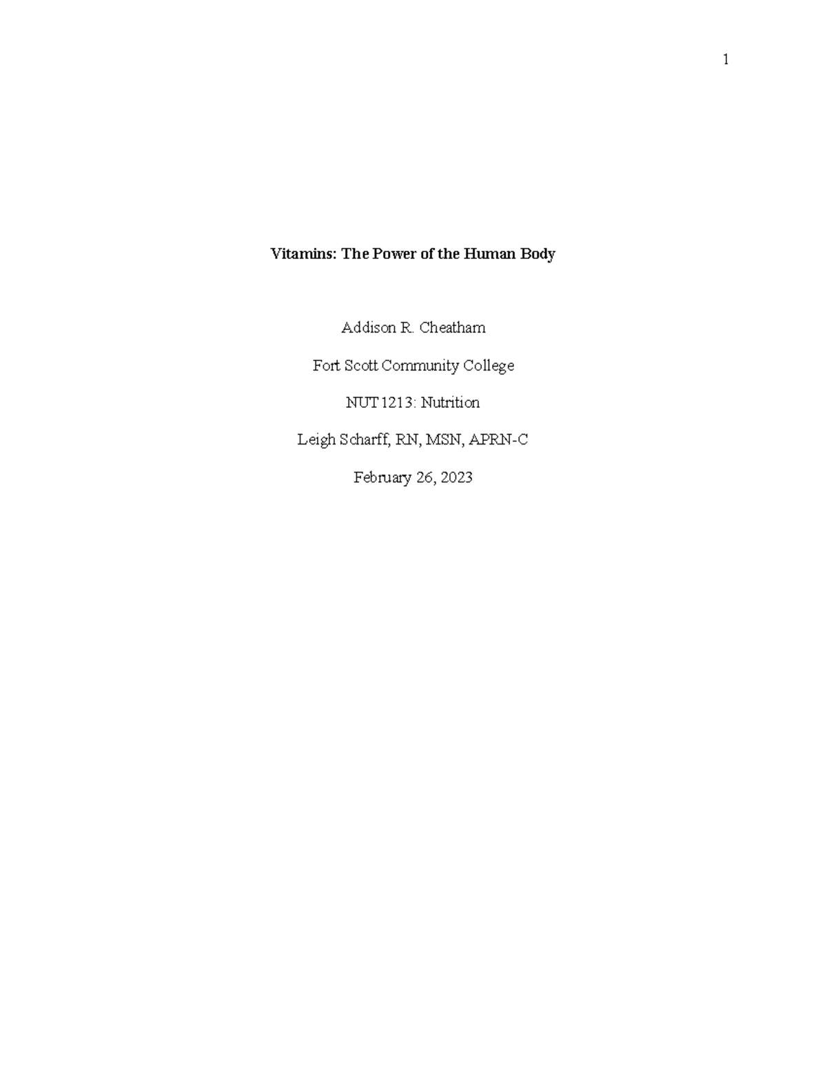 Vitamins The Power of the Human Body - Vitamins: The Power of the Human ...