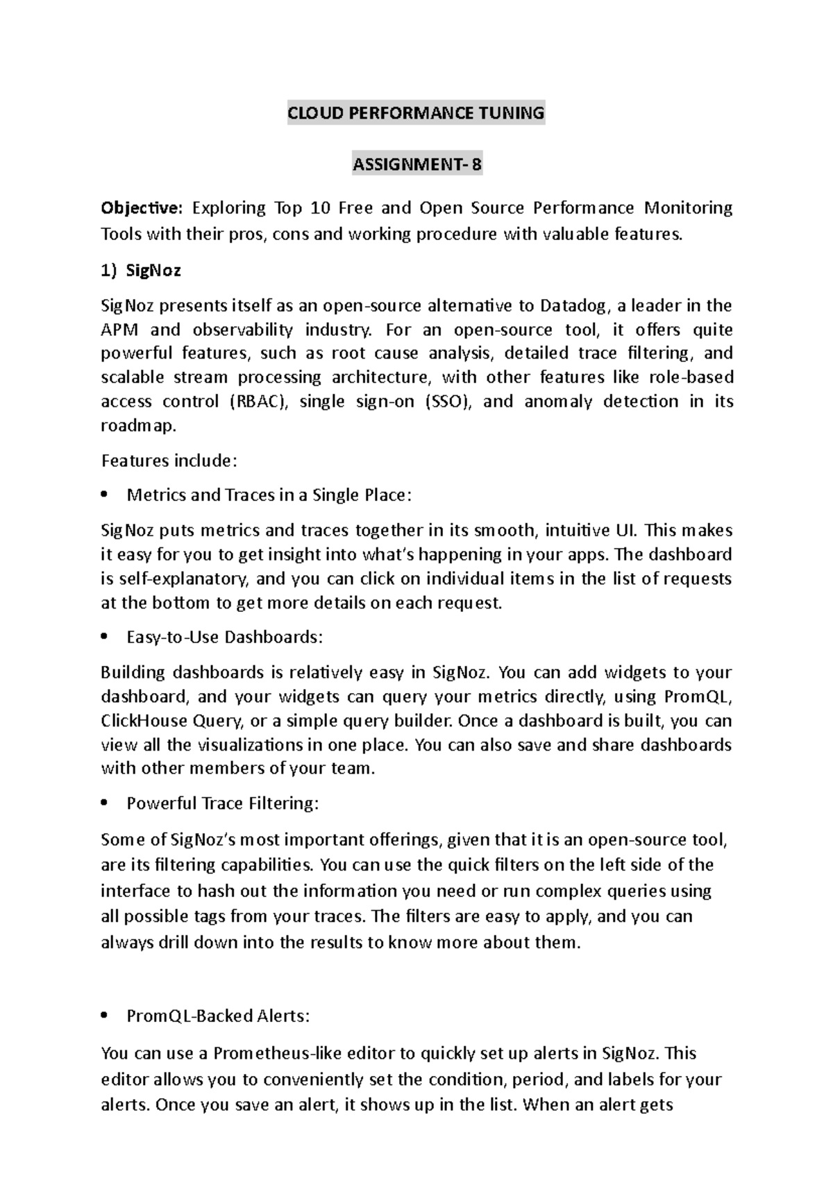 Cloud Performance Tuning lab 8 - CLOUD PERFORMANCE TUNING ASSIGNMENT- 8 Objective: Exploring Top ...