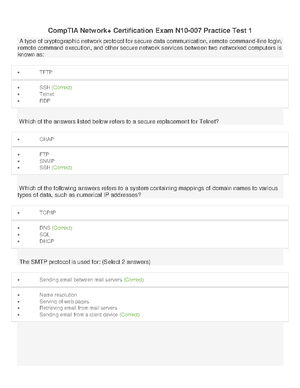 Net + Flashcards - Exam A QUESTION 801 While troubleshooting a ...