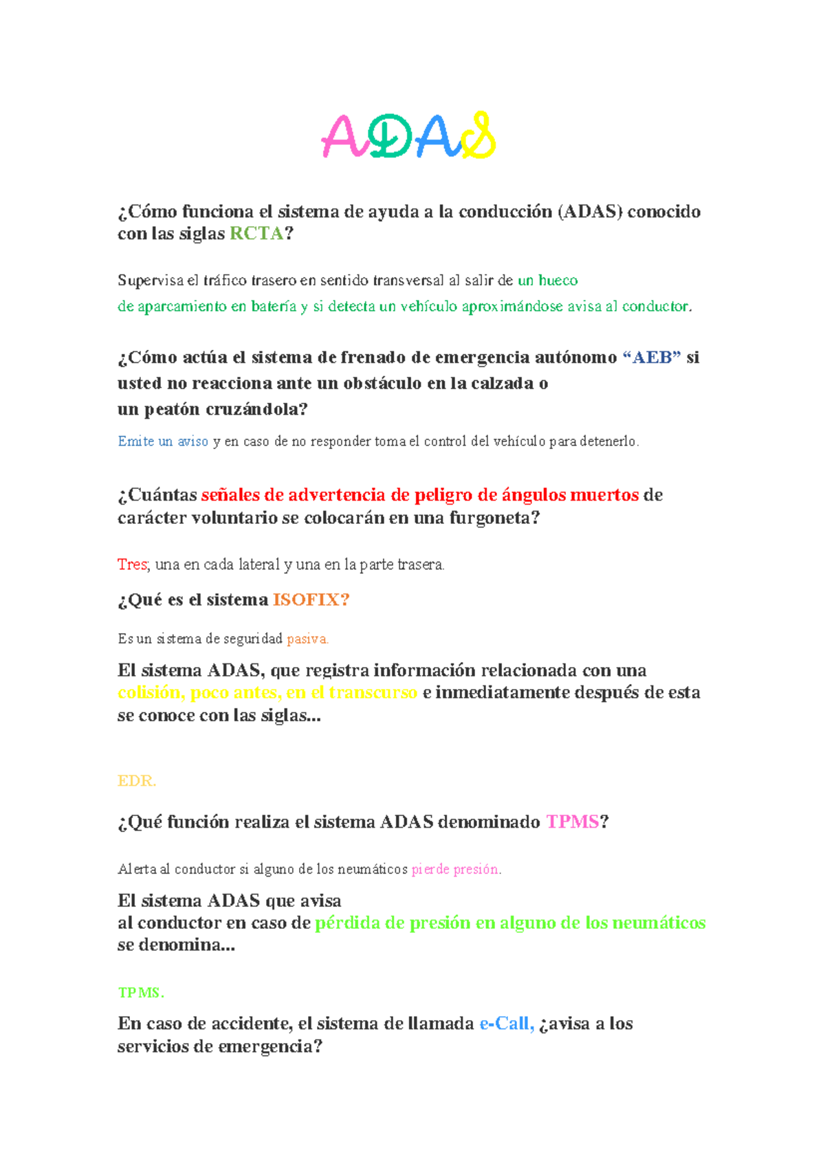 ADAS - ADAS ¿Cómo funciona el sistema de ayuda a la conducción (ADAS ...